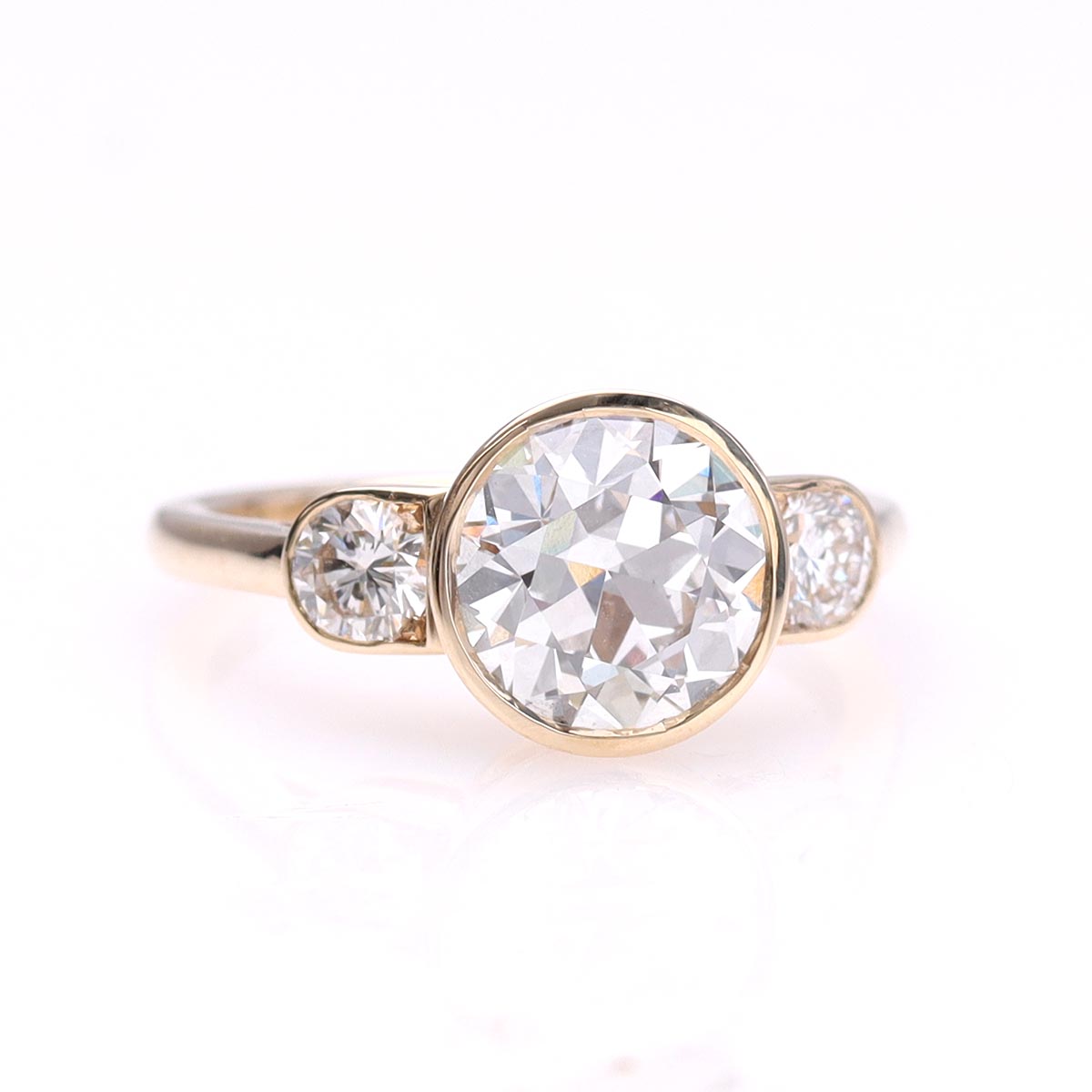 The Blair Bezel Set Engagement Ring #3670BZ - Leigh