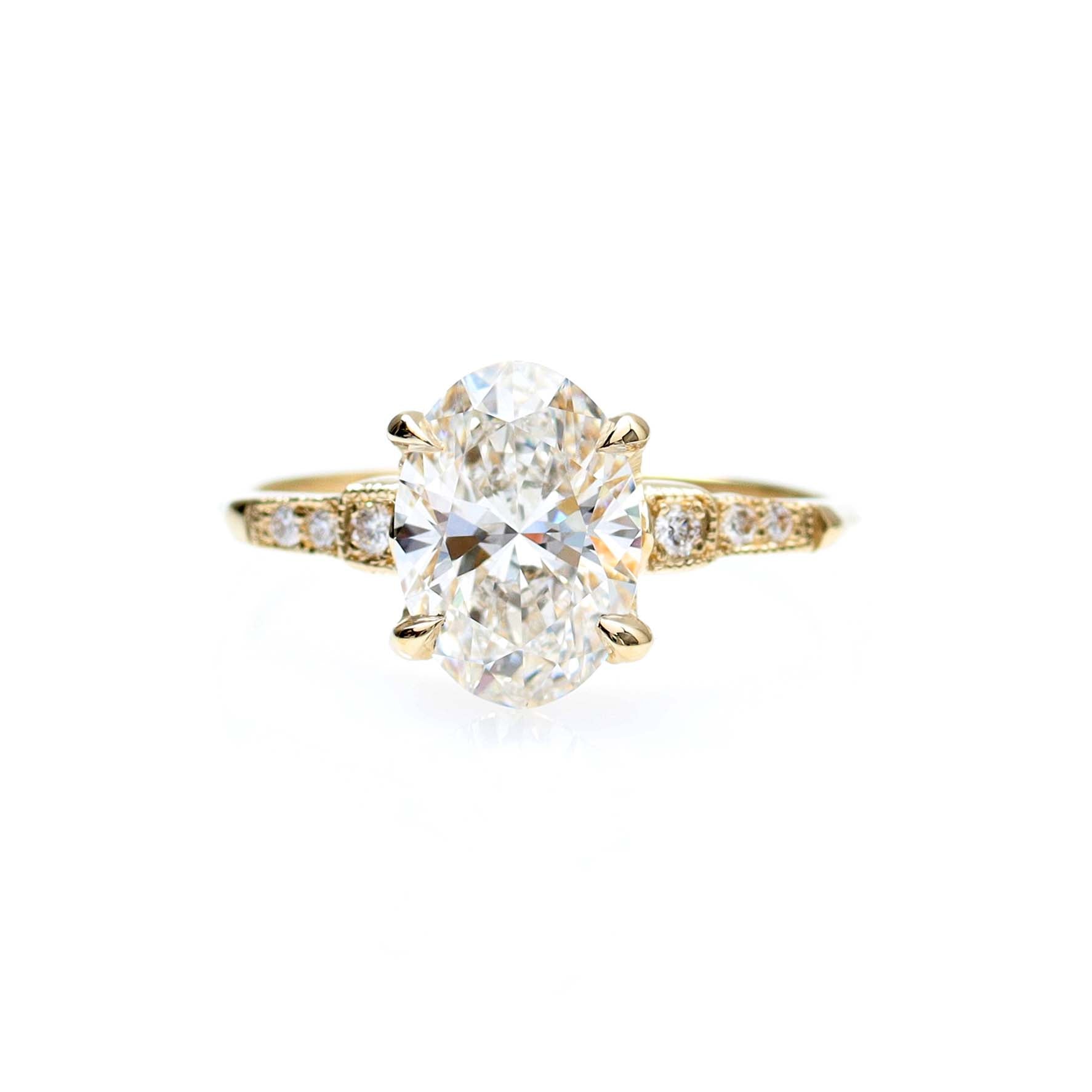 The Esther Replica Art Deco engagement ring #3297OV-3